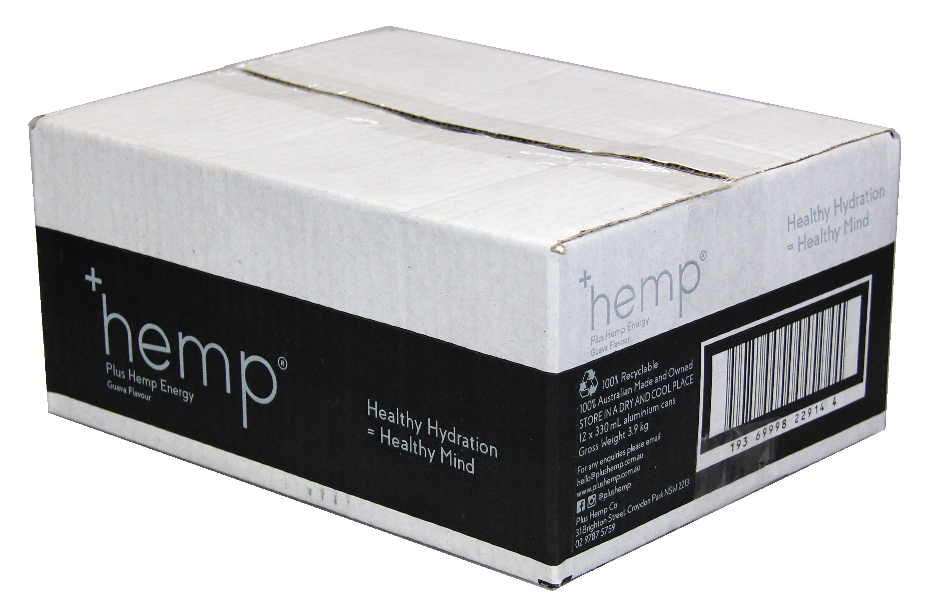Hemp +Hemp Energy Drink 12 Cans PeleGuy Distribution Pty Ltd 1300 377 341