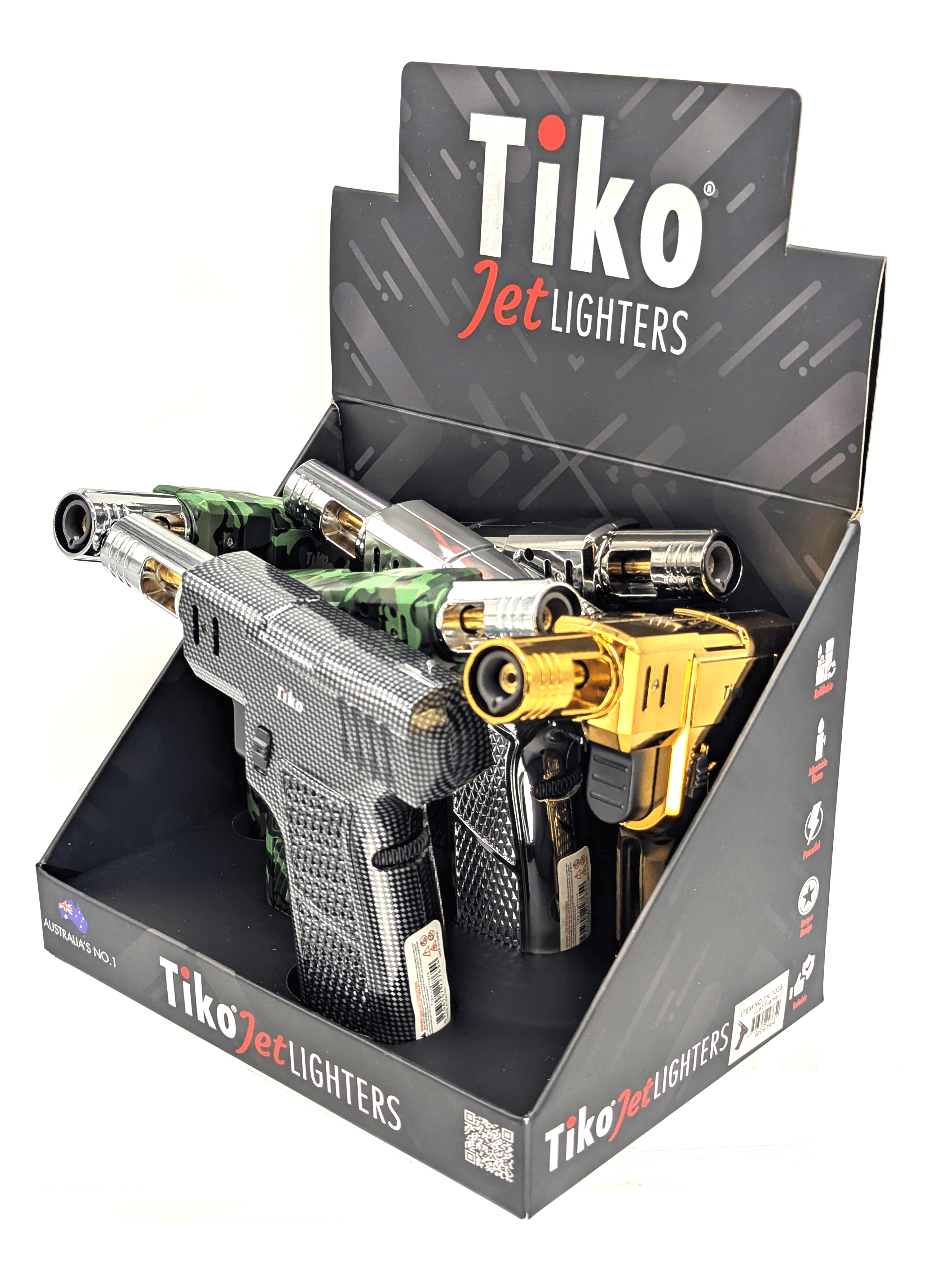 TIKO Lighter TK1038 Large Powerful Jet PeleGuy Distribution Pty Ltd 1300 377 341
