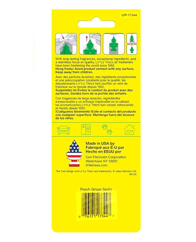 Little Trees - Peach Ginger PeleGuy Distribution Pty Ltd 1300 377 341