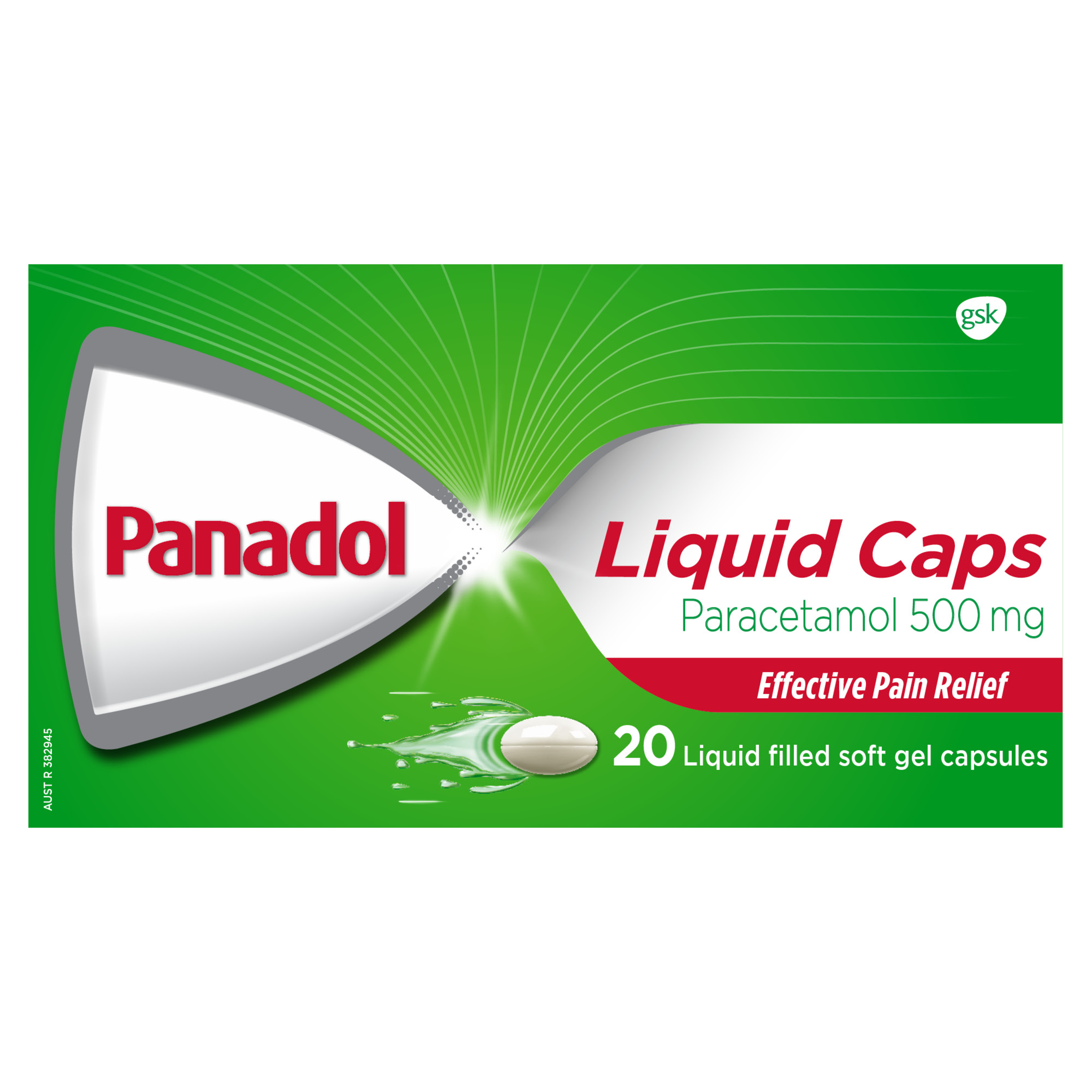 Panadol 20pk Liquid Caps PeleGuy Distribution Pty Ltd 1300 377 341