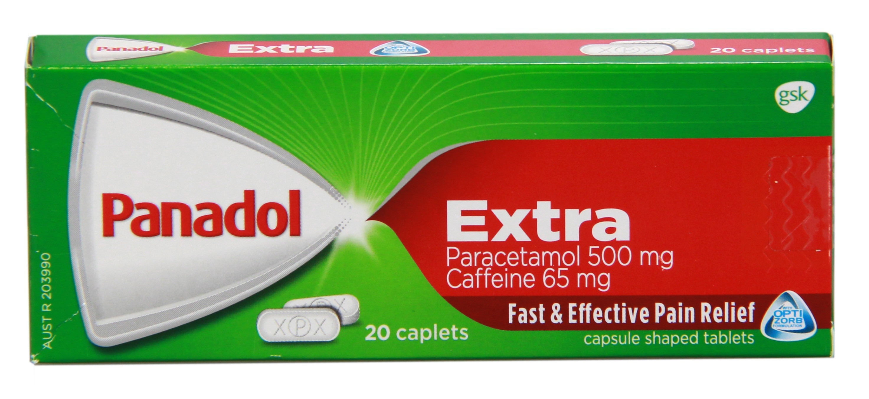 Panadol Extra OZ 20pk Caplets PeleGuy Distribution Pty Ltd 1300 377 341
