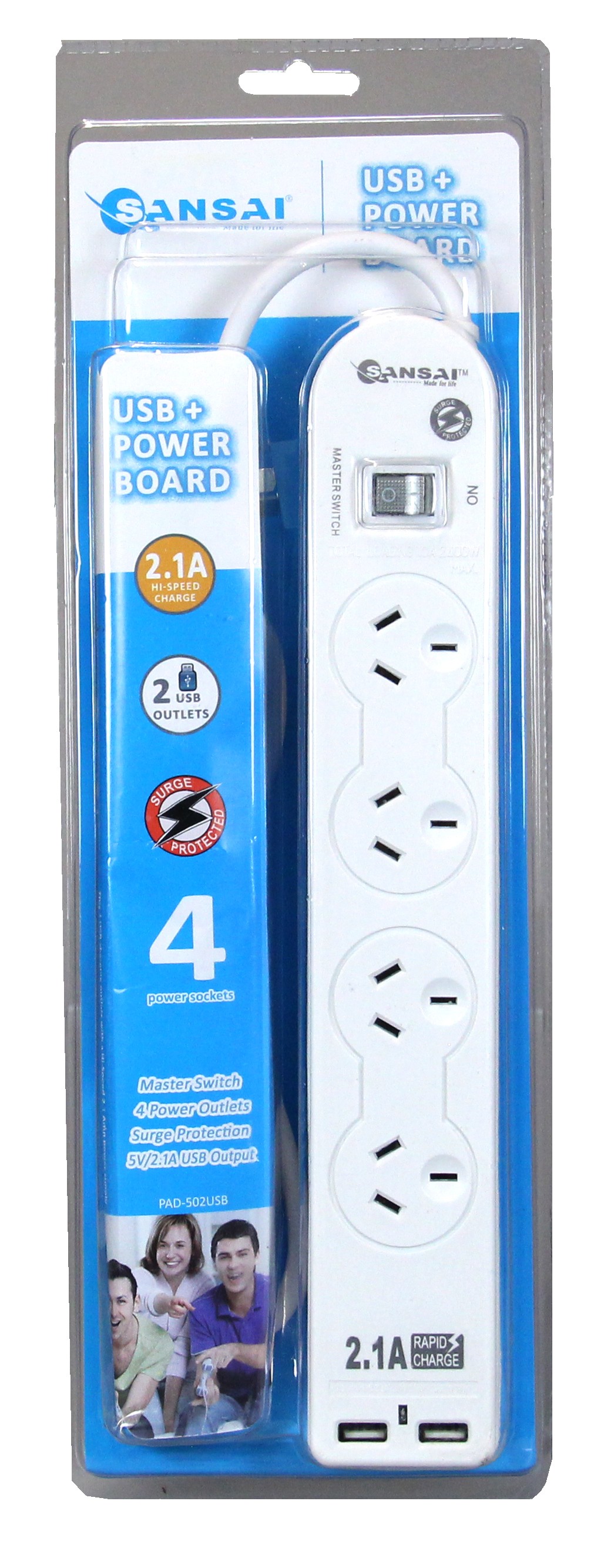 Power Board 2 USB 4 Sockets - Power Boards & World Adaptor - Products ...