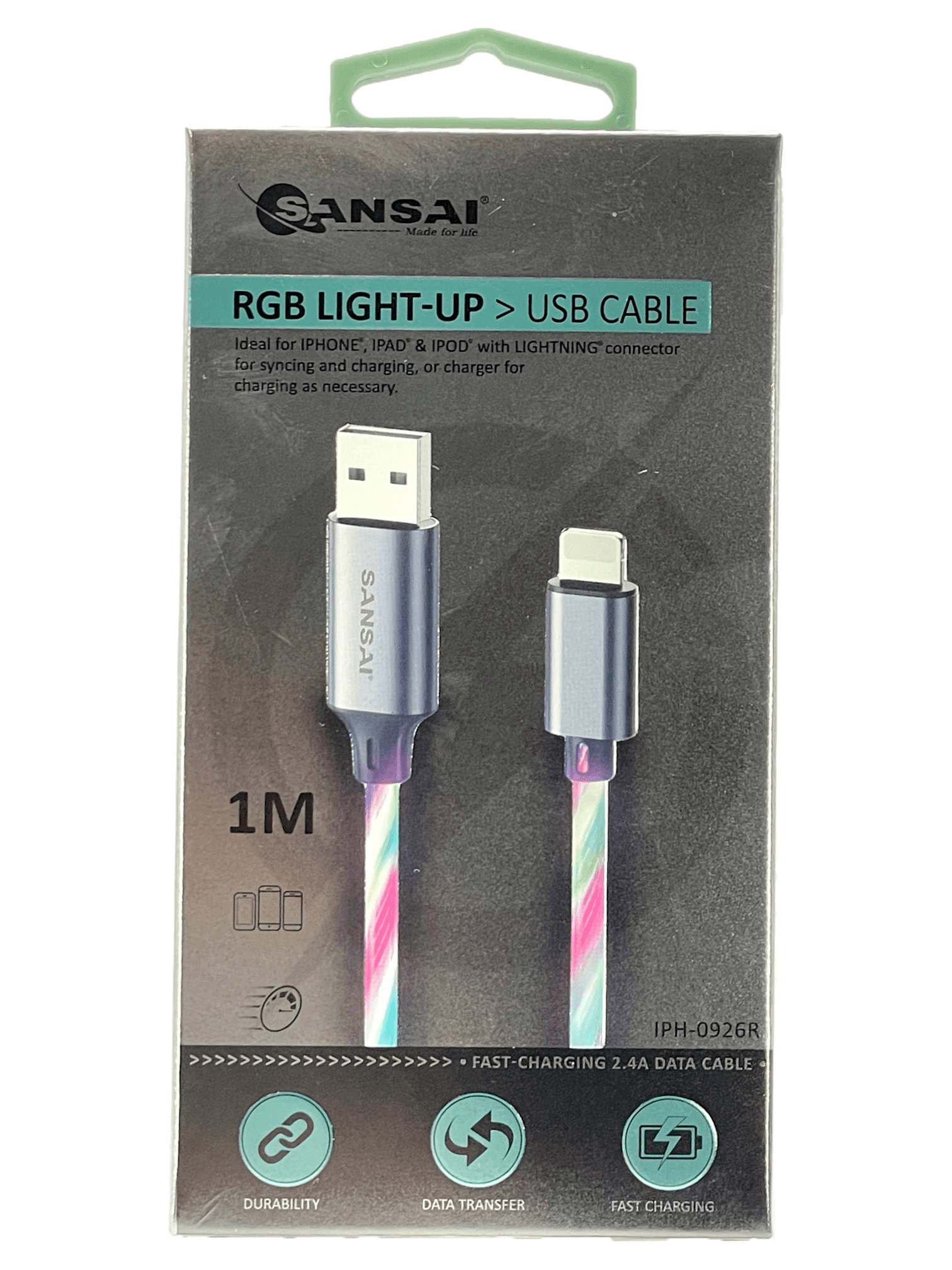 iPhone RGB Light-Up Cable PeleGuy Distribution Pty Ltd 1300 377 341
