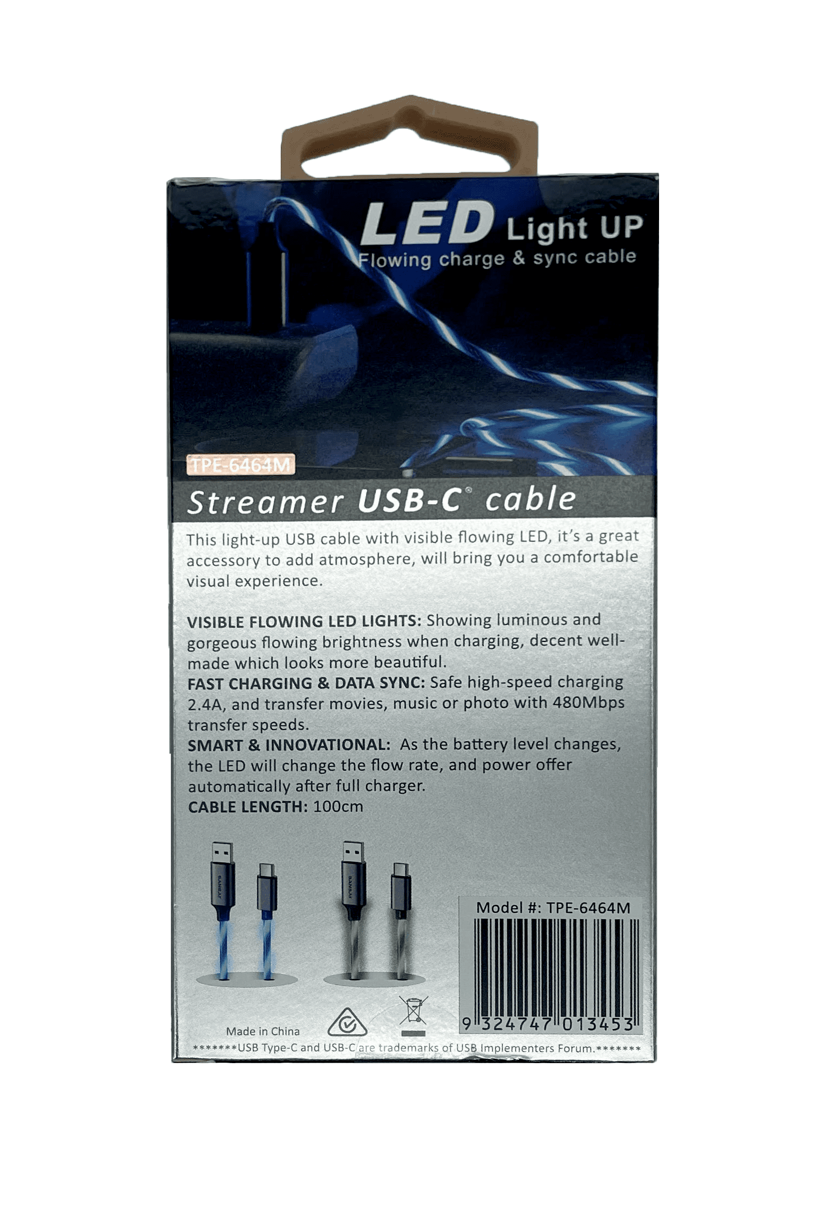 Type-C Light-Up Cable PeleGuy Distribution Pty Ltd 1300 377 341