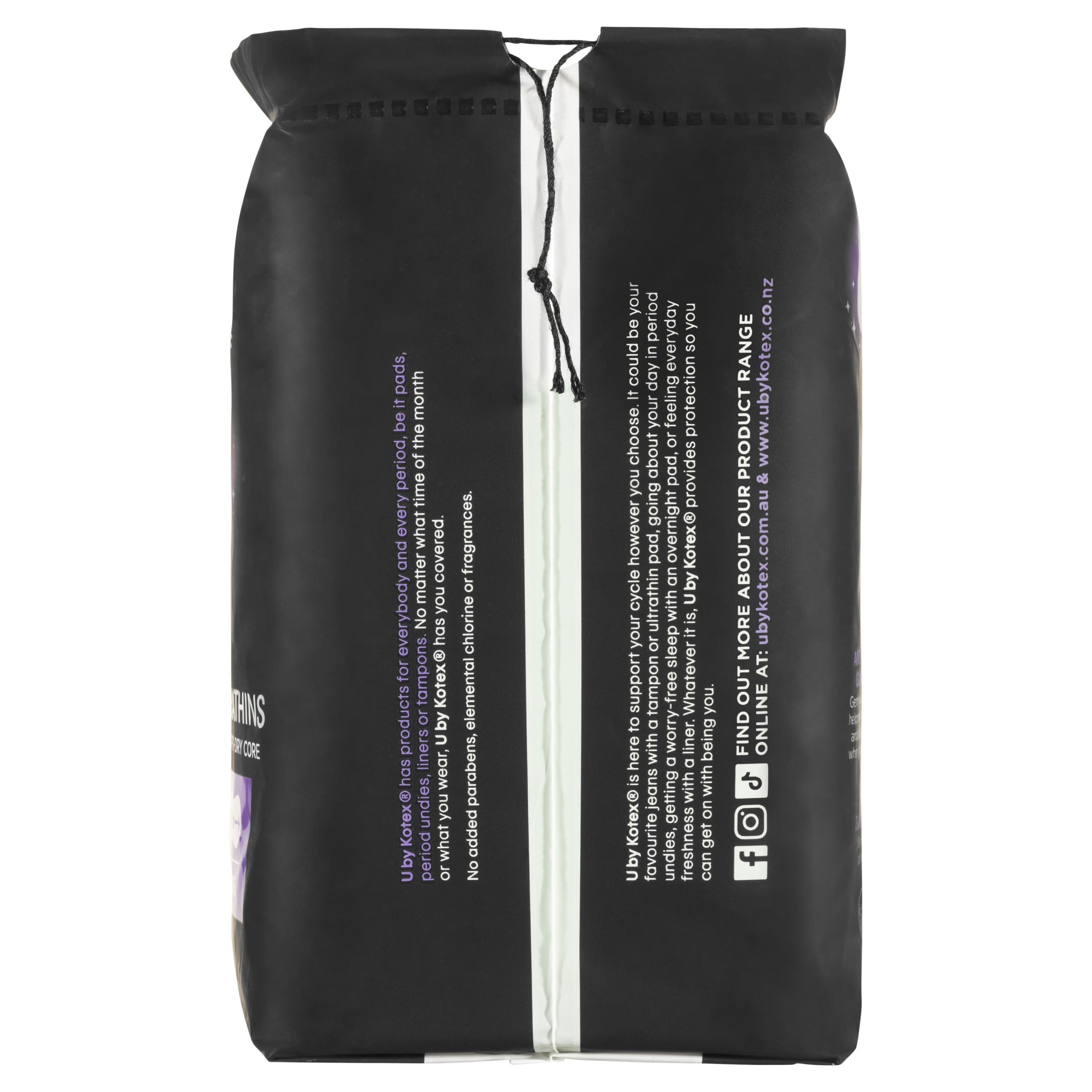 U By Kotex O/N U/Thin LONG 8PK PeleGuy Distribution Pty Ltd 1300 377 341