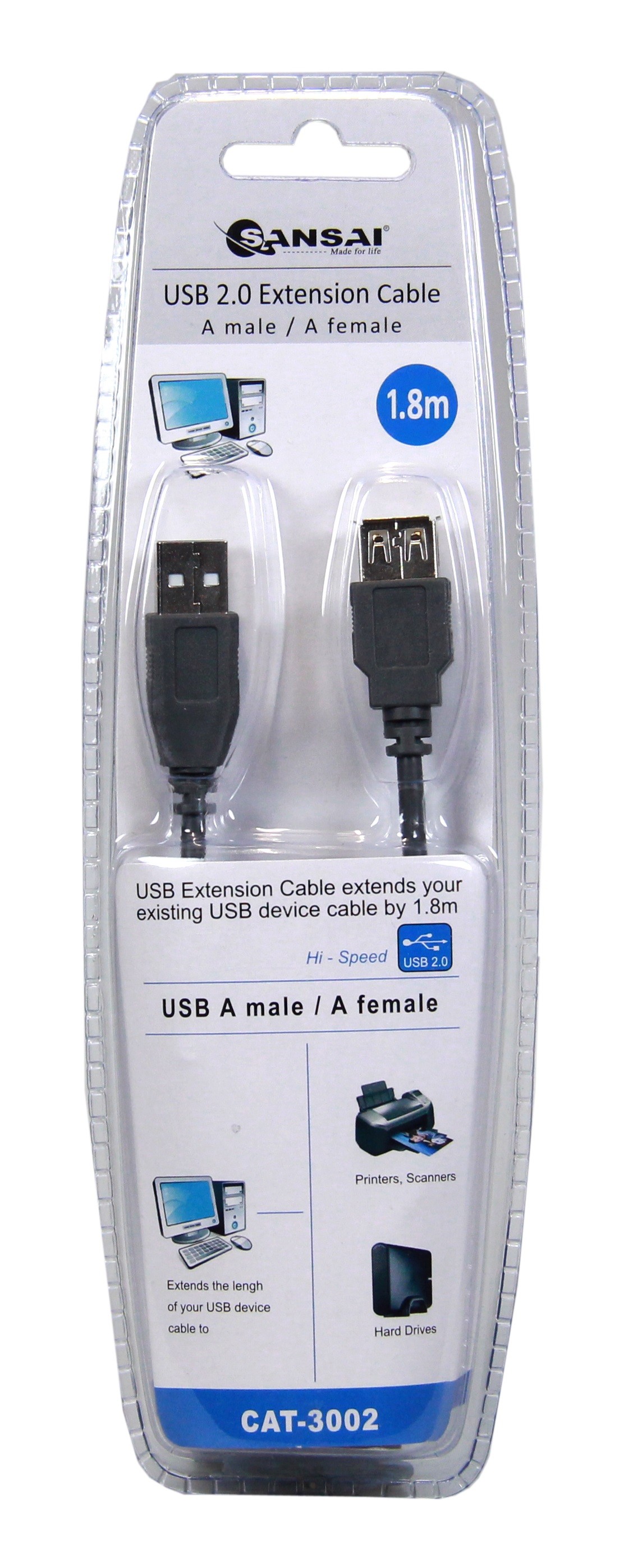 USB Extension Cable 1.8m PeleGuy Distribution Pty Ltd 1300 377 341