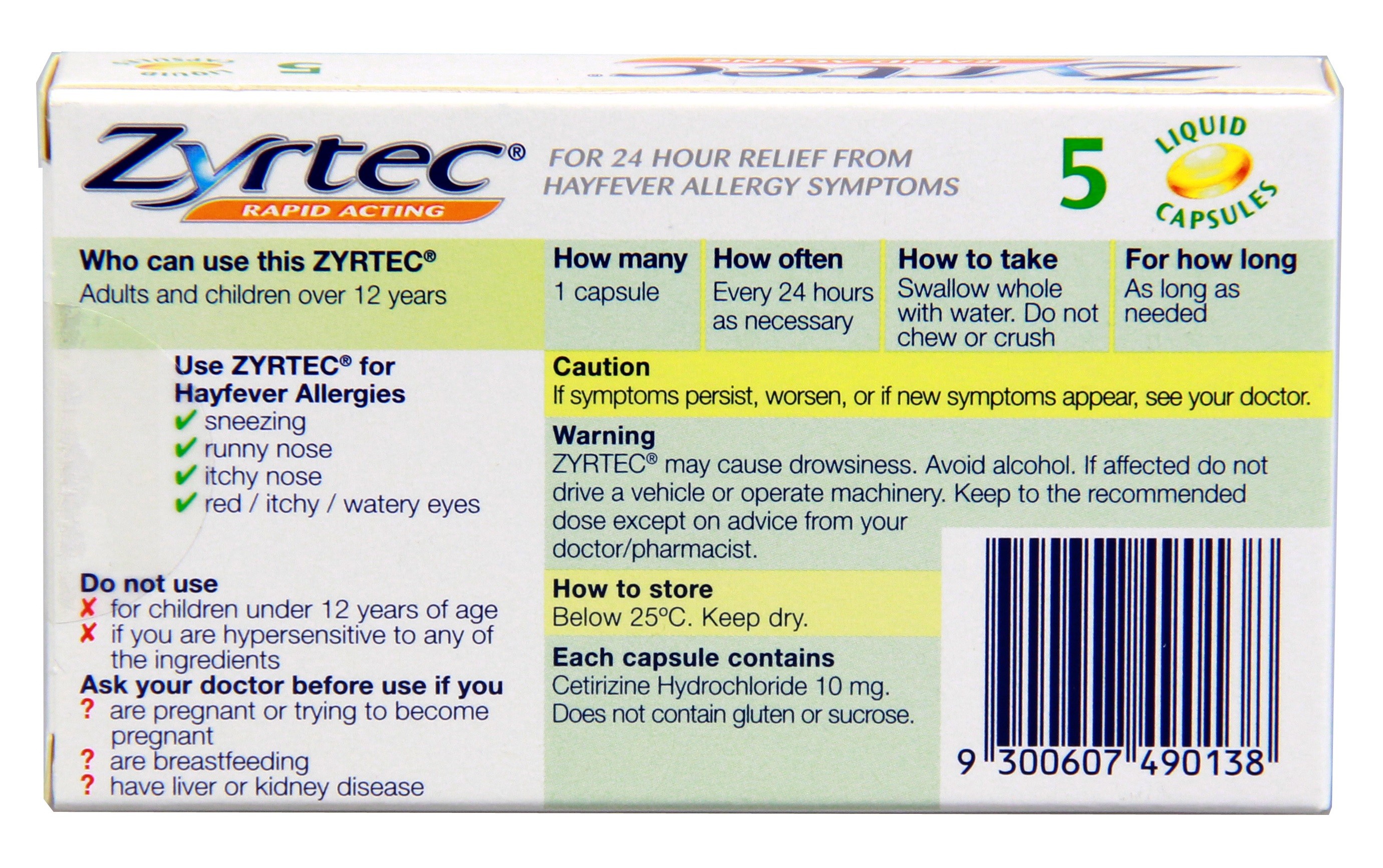 Zyrtec Stand 24pcs Tab PeleGuy Distribution Pty Ltd 1300 377 341