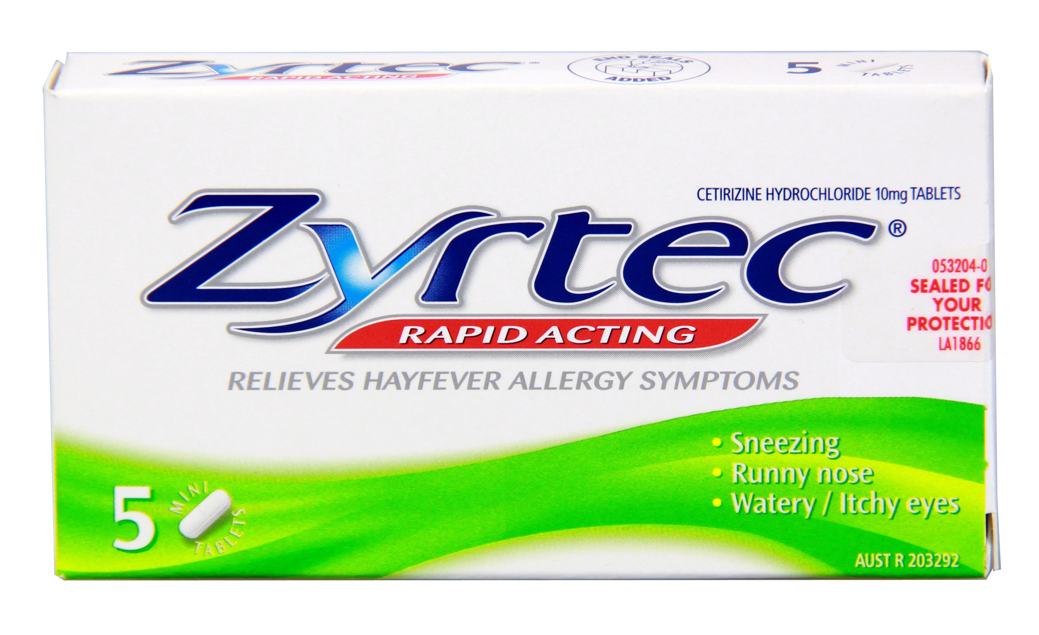 Zyrtec 5 Mini Tablets PeleGuy Distribution Pty Ltd 1300 377 341