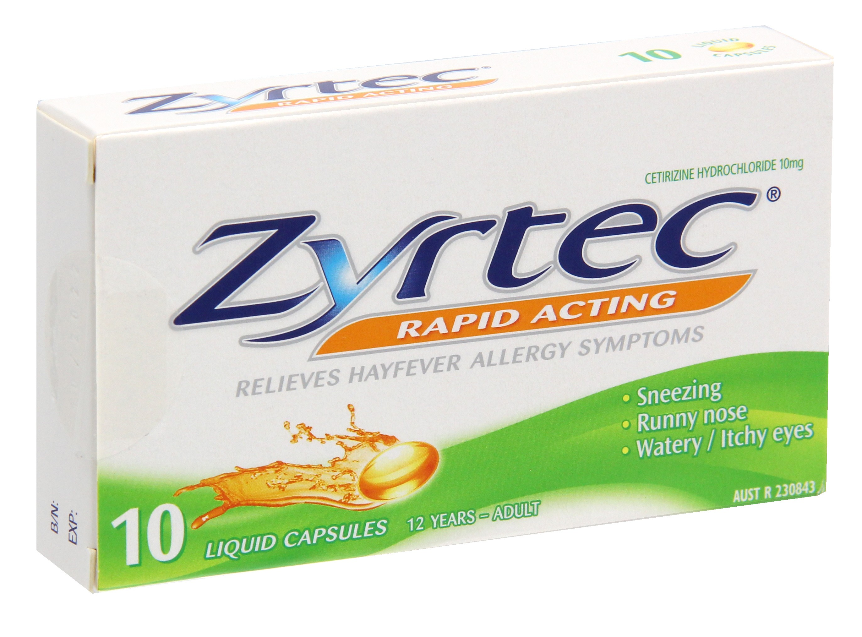 Zyrtec 10 Liquid CAPS PeleGuy Distribution Pty Ltd 1300 377 341
